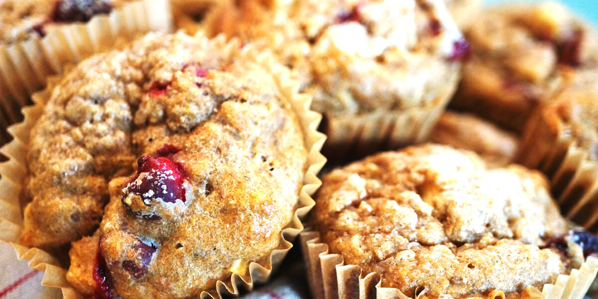 Cran-Apple Oatmeal Muffins - Namaste Recipes